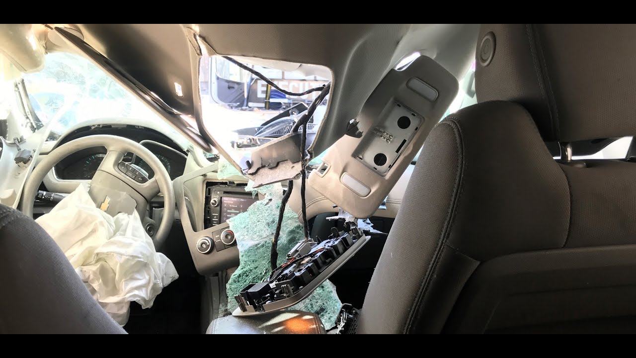 2017 Chevy Traverse hits a Backhoe, Bonus Crown Vic (Wreck Showcase ...