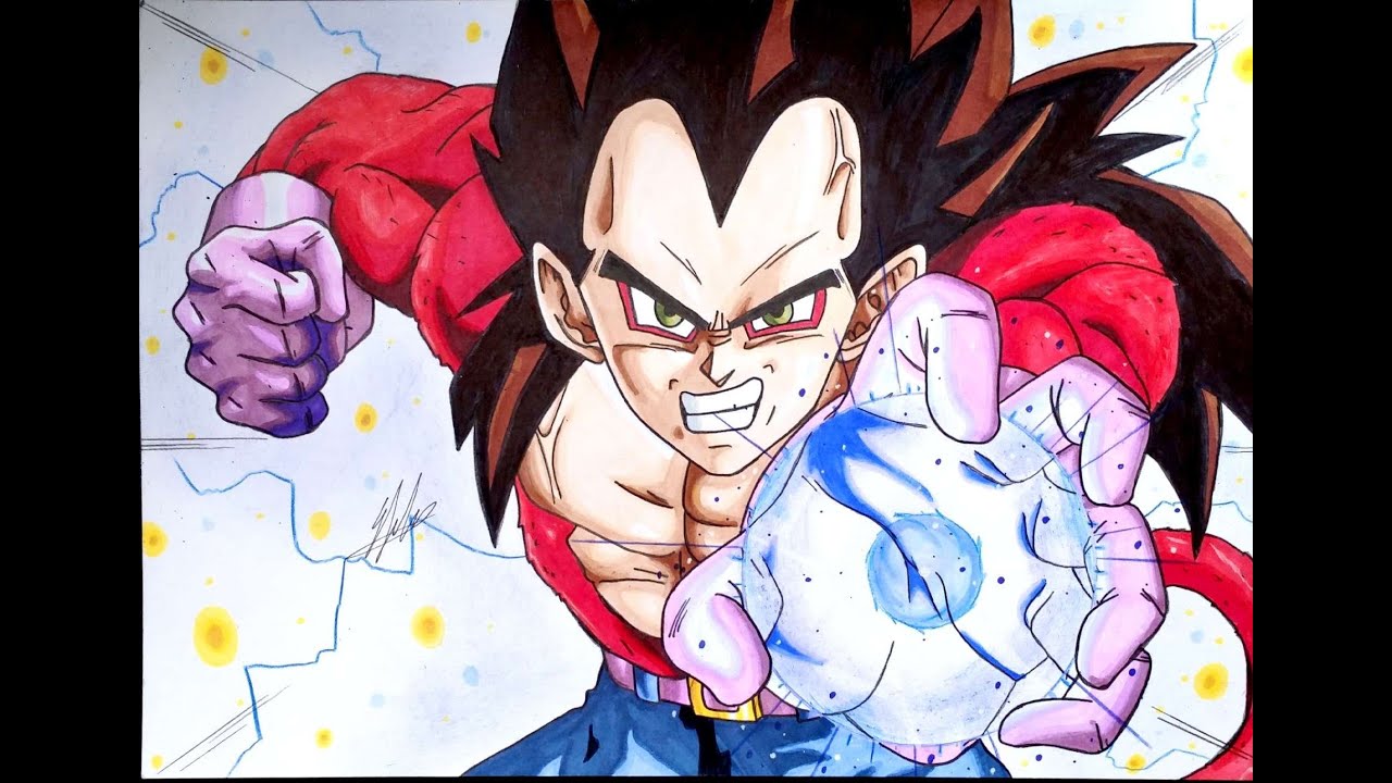 Drawing Vegeta Super Saiyan 4 / SSJ 4 HD ! - YouTube