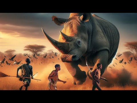Witness the Aggressive White Rhino chasing the BUSHMEN tracker in ...