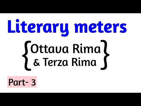 Literary metres - Ottava rima and terza rima explanation - YouTube