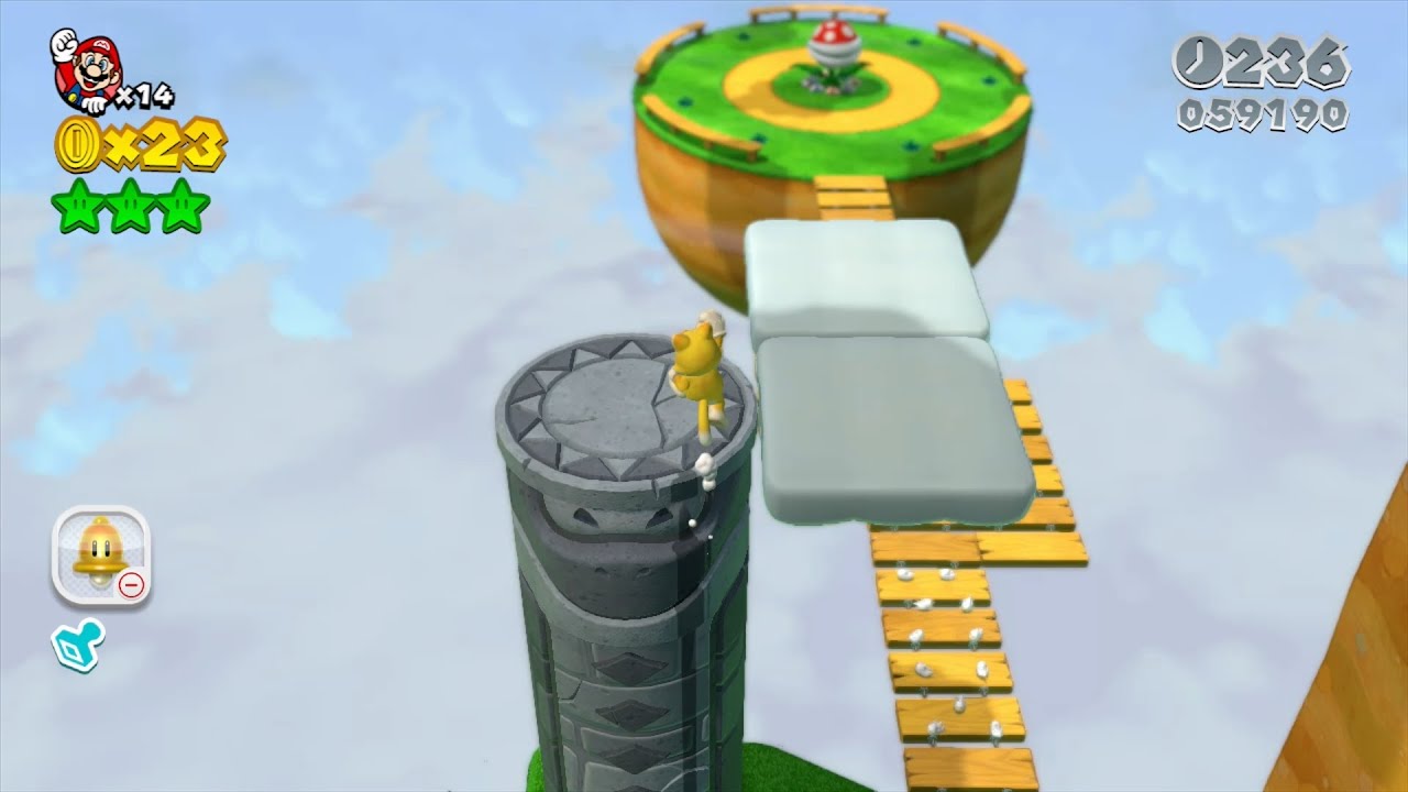 Super Mario 3D World : World 1-3 Mount Beanpole (Single Player) Wii U ...