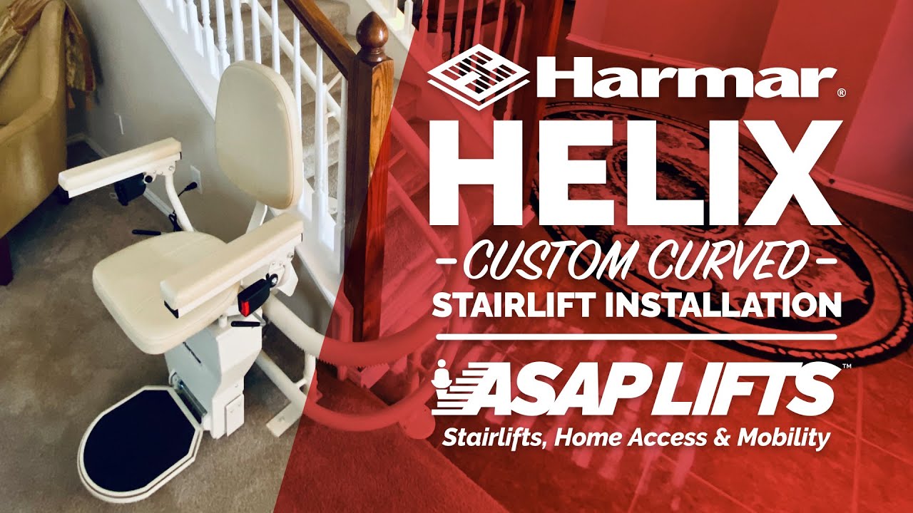 Harmar Helix Curved Stair Lift Installation - YouTube