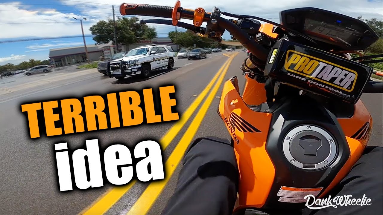 Cop Picks Me To Chase! - Mini Bike Mayhem - YouTube