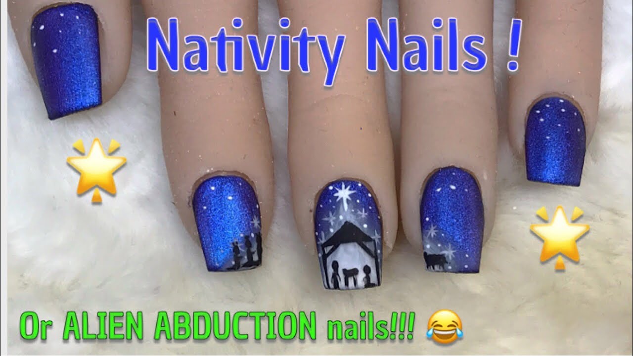 Nativity Nails | Alien Abduction Nails!!! | Modelones.com - YouTube