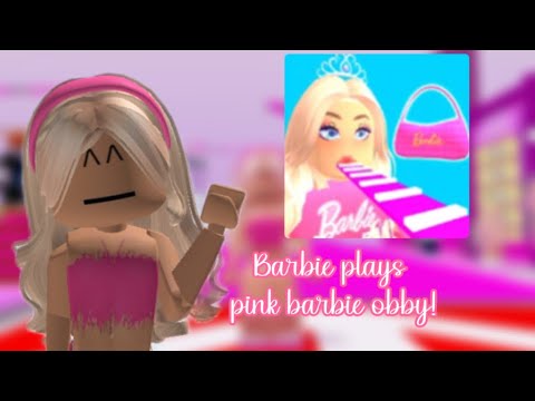 Barbie plays pink barbie obby on roblox! (Ipad) - YouTube