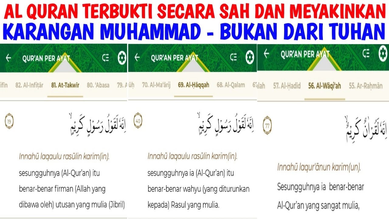 🔴LIVE! AL QURAN TERBUKTI SACARA SAH DAN MEYAKINAN KARANGAN & PERKATAAN ...