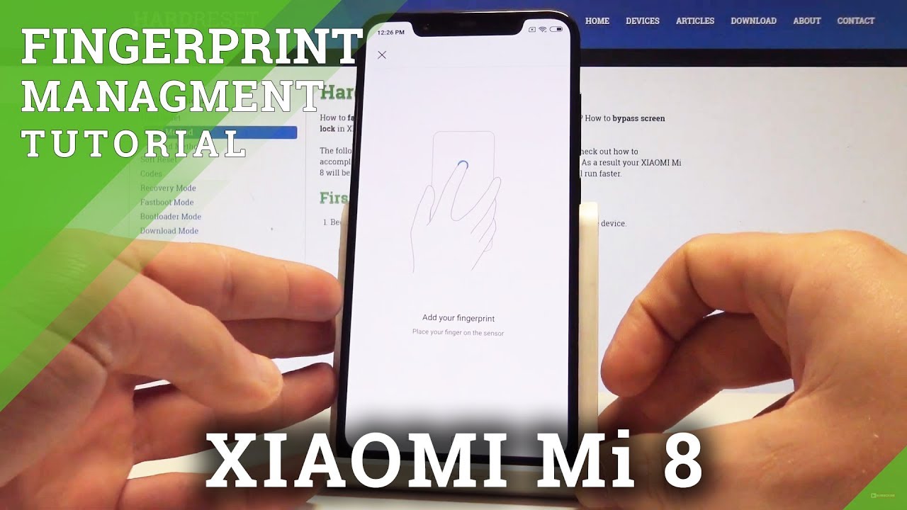 How to Add Fingerprint on XIAOMI Mi 8 - Set Up Screen Lock - YouTube