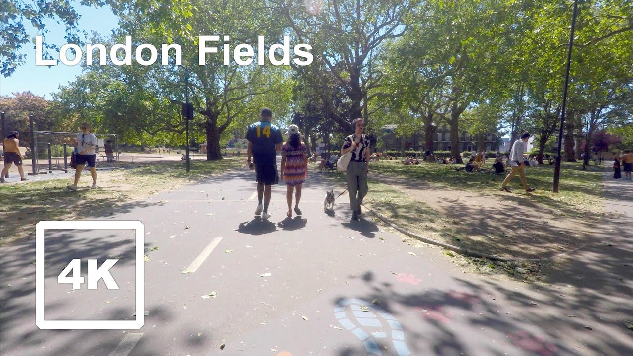 London 4K walk: London Fields, Broadway Market, Regent's Canal on ...