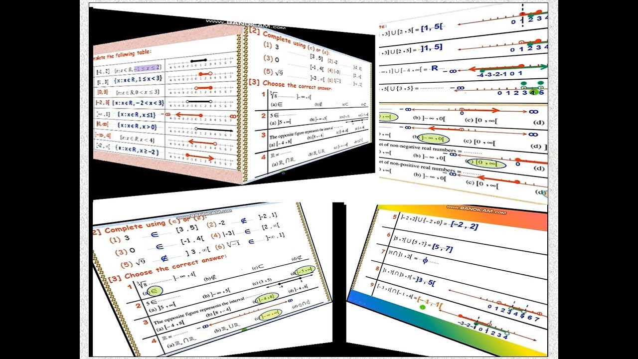 Intervals - operations on intervals - solved examples - YouTube