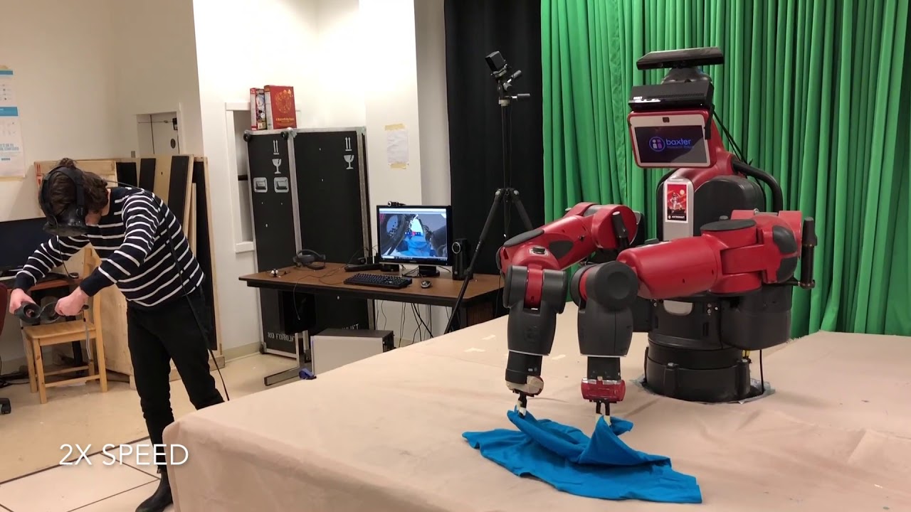 Folding a T-shirt with ROS Reality - YouTube