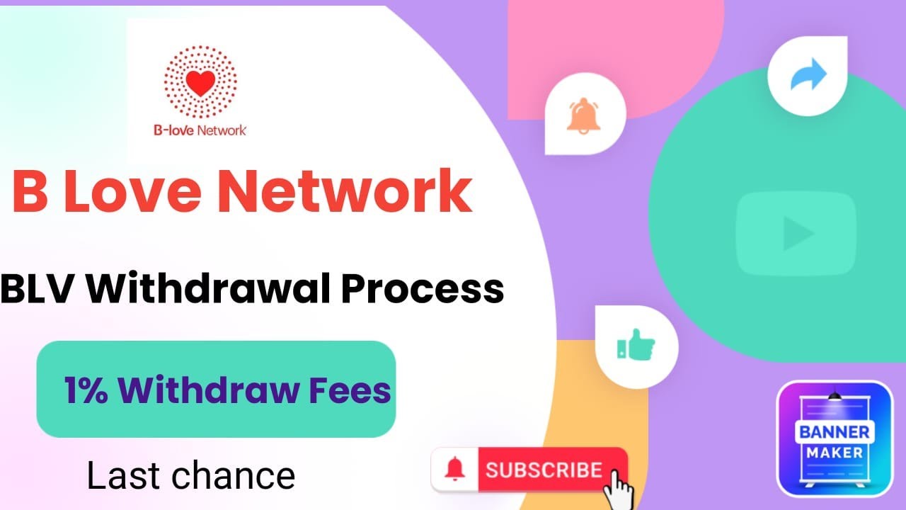 How to withdrawal B Love token from B Love Network App 1% withdraw Fess ...