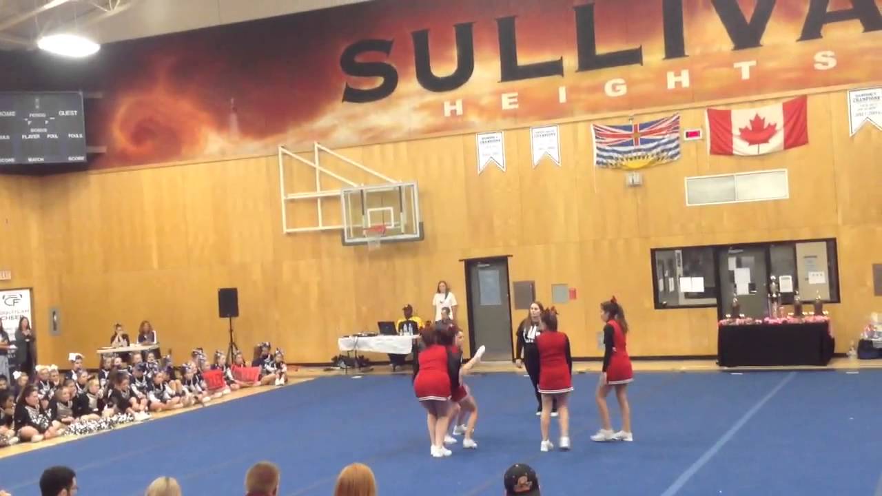 5-Man stunt group, cheer competition 2014 - YouTube
