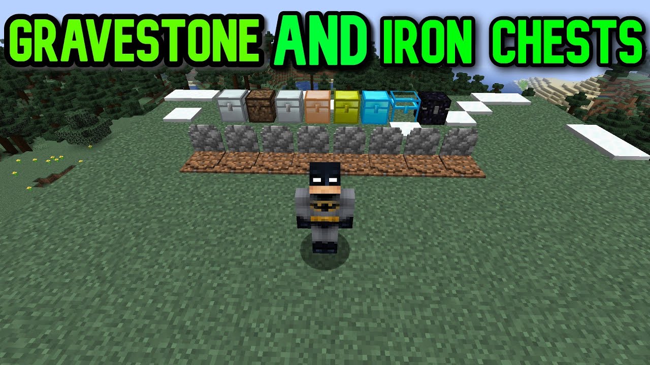Iron chests mod and Grave stone Mod Review show case!! - YouTube