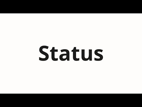 Status nasıl telaffuz edilir