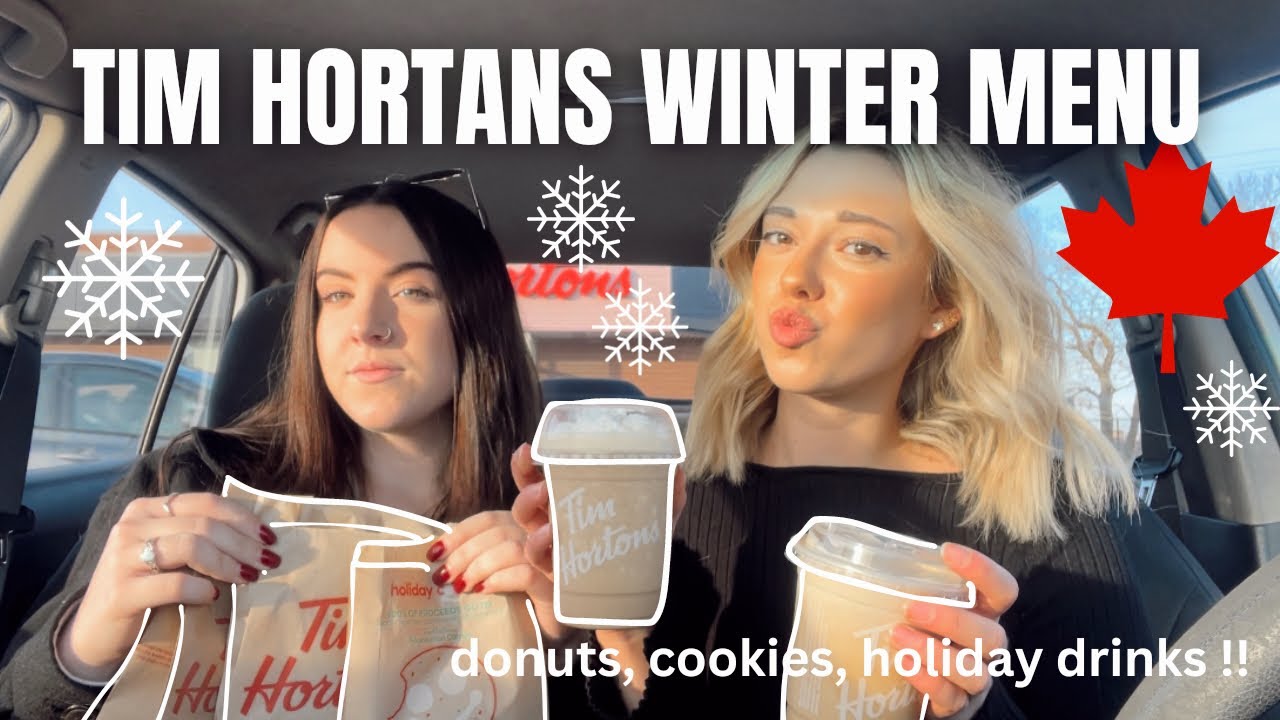 TRYING ALL OF TIM HORTONS NEW WINTER DRINKS MENU 2023 *taste test* 🍁 ...