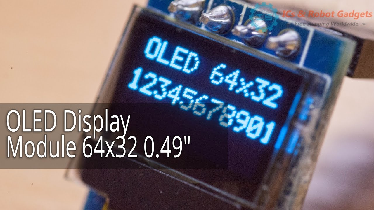 Обзор OLED Display Module 64x32 0.49" от icstation - YouTube