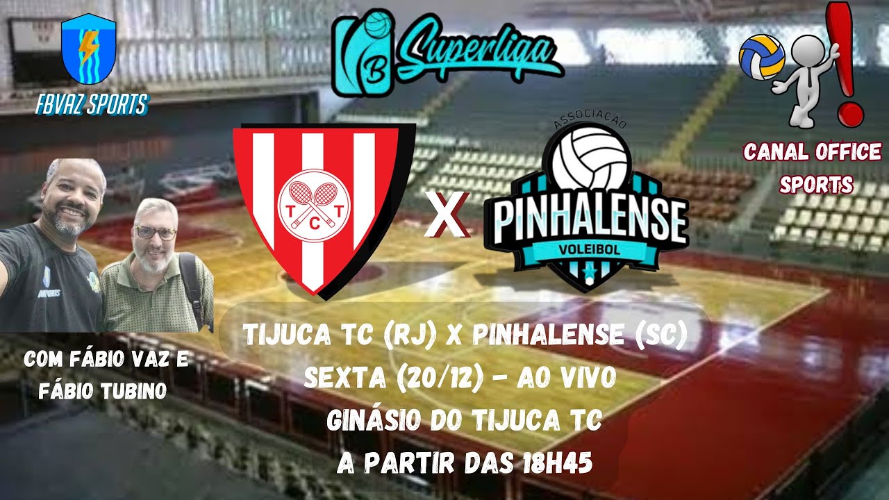 Tijuca TC x Pinhalense (SC) - 3ª Rodada - Superliga Feminina B de Vôlei ...