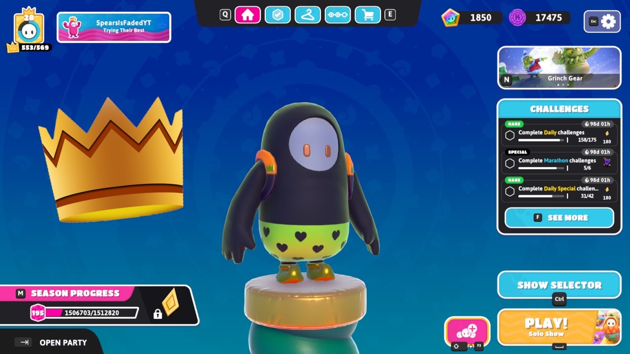 LIVE playing Fall Guys! I beat Stentric 😱 16 WINS! - YouTube