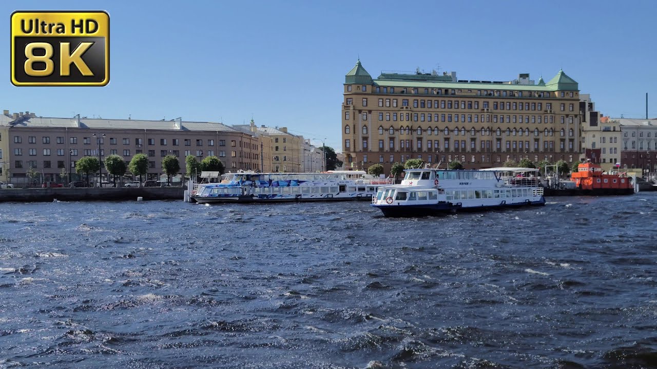 Journey to Peterhof, we go along the Neva River, St. Petersburg, 08/13 ...