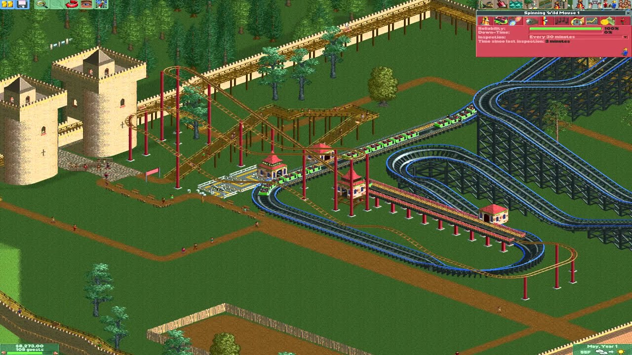 How to test rides safely - Roller Coaster Tycoon 2 - YouTube