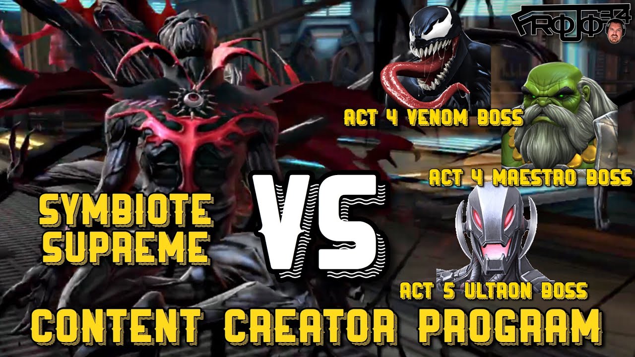 Symbiote Supreme Vs Act 4 Venom & Maestro & Act 5 Classic Ultron ...
