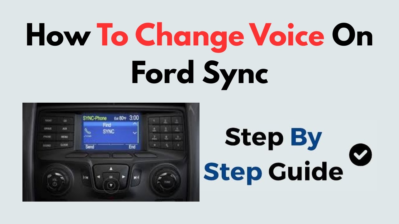 How To Change Voice On Ford Sync - YouTube