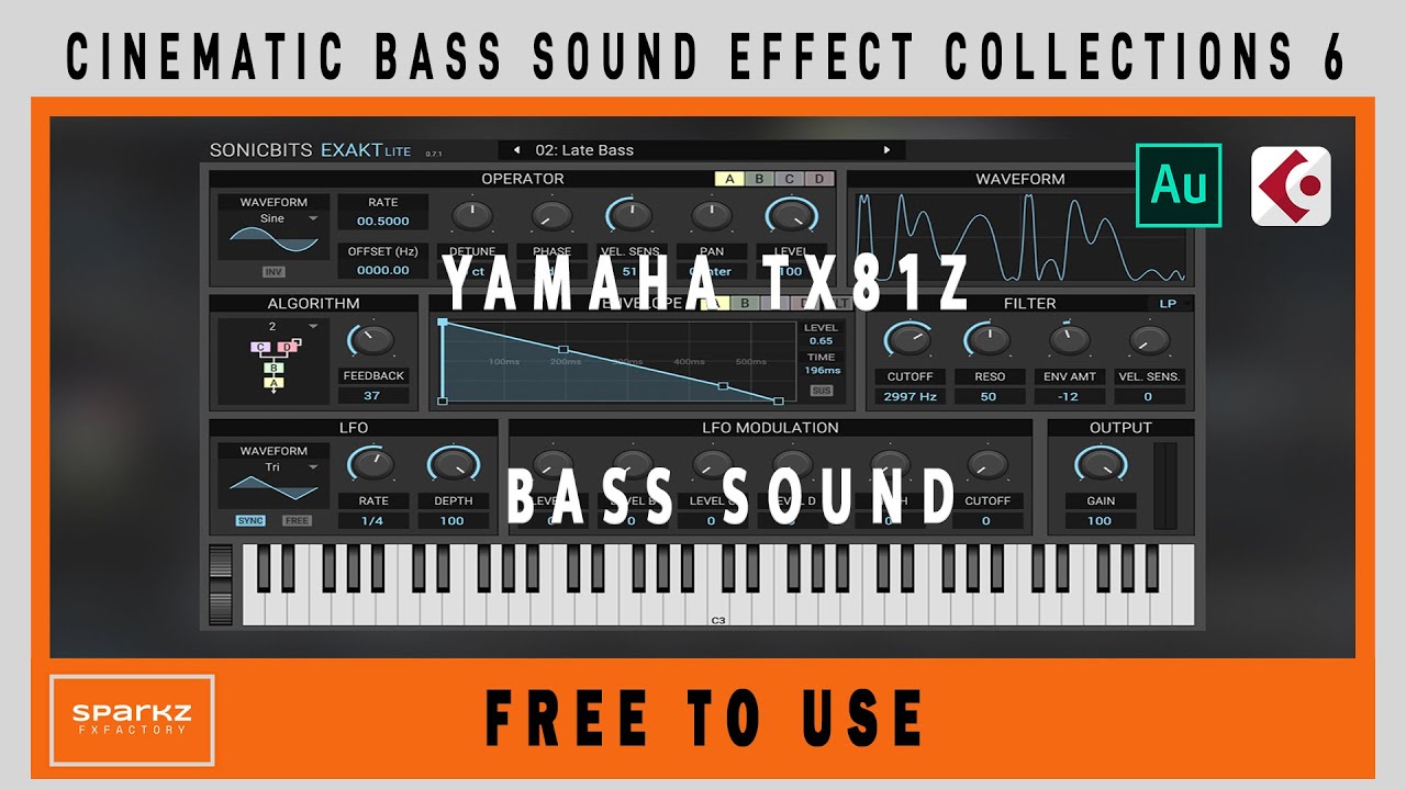 Cinematic Bass Sound Effect Collections 6 | YAMAHA TX81Z | SFX - YouTube
