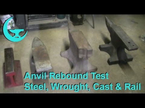 Anvil Rebound Test - Steel vs. Wrought vs. Cast Iron vs. Rail - All ...