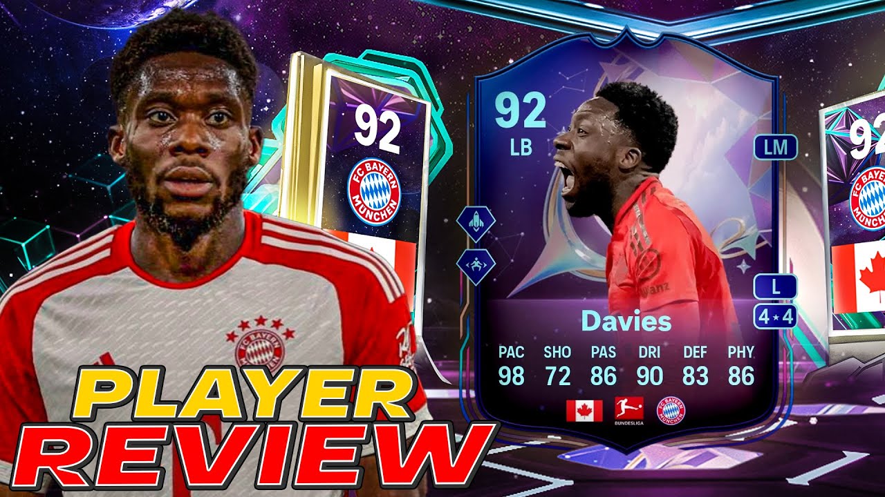 🚀92 FANTASY FC ALPHONSO DAVIES PLAYER REVIEW - EA FC 25 ULTIMATE TEAM ...