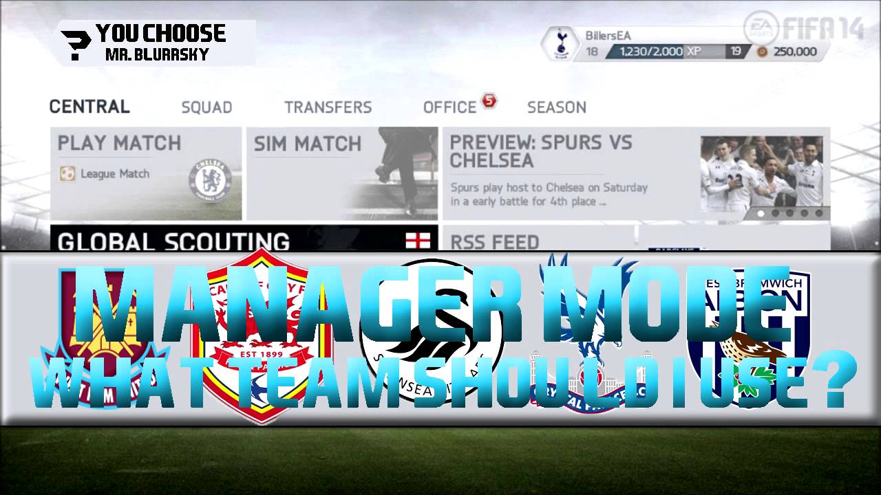 Fifa 14 Manager mode | What Team Should I Pick - YouTube