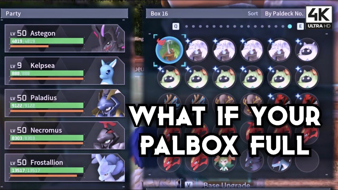 [4K/UHD] Palworld #10 What IF Your Palbox Slots Full How To Discard Pal ...