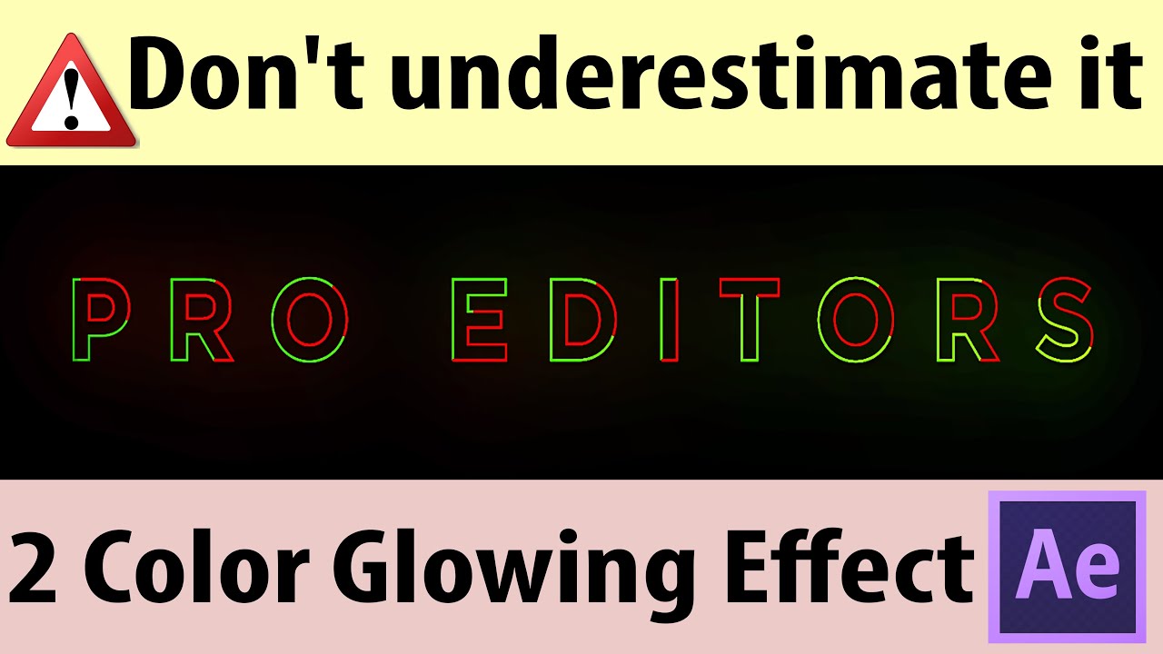 How To Make Dual Color Glowing Text in After Effects - YouTube