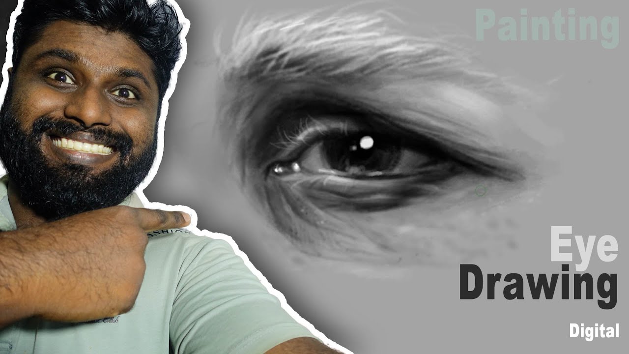 Digital eye drawing 3D | Simple Drawing - YouTube