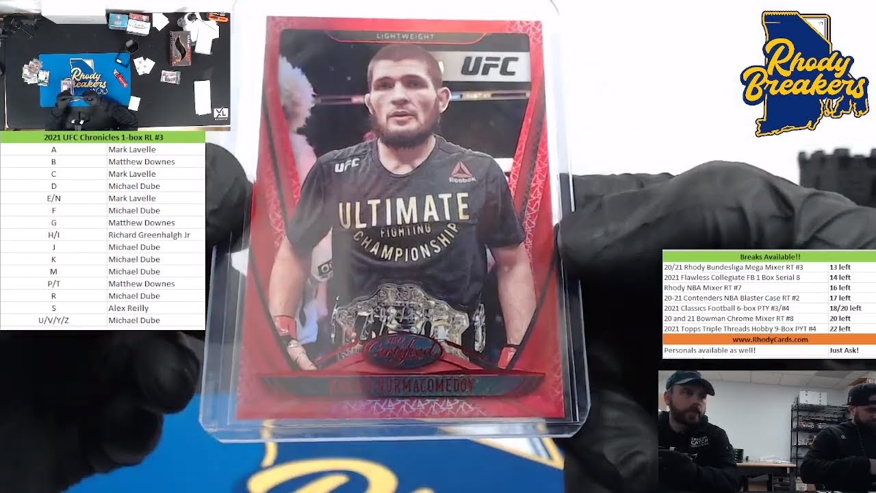2021 Chronicles UFC 1 box RL #3 - YouTube