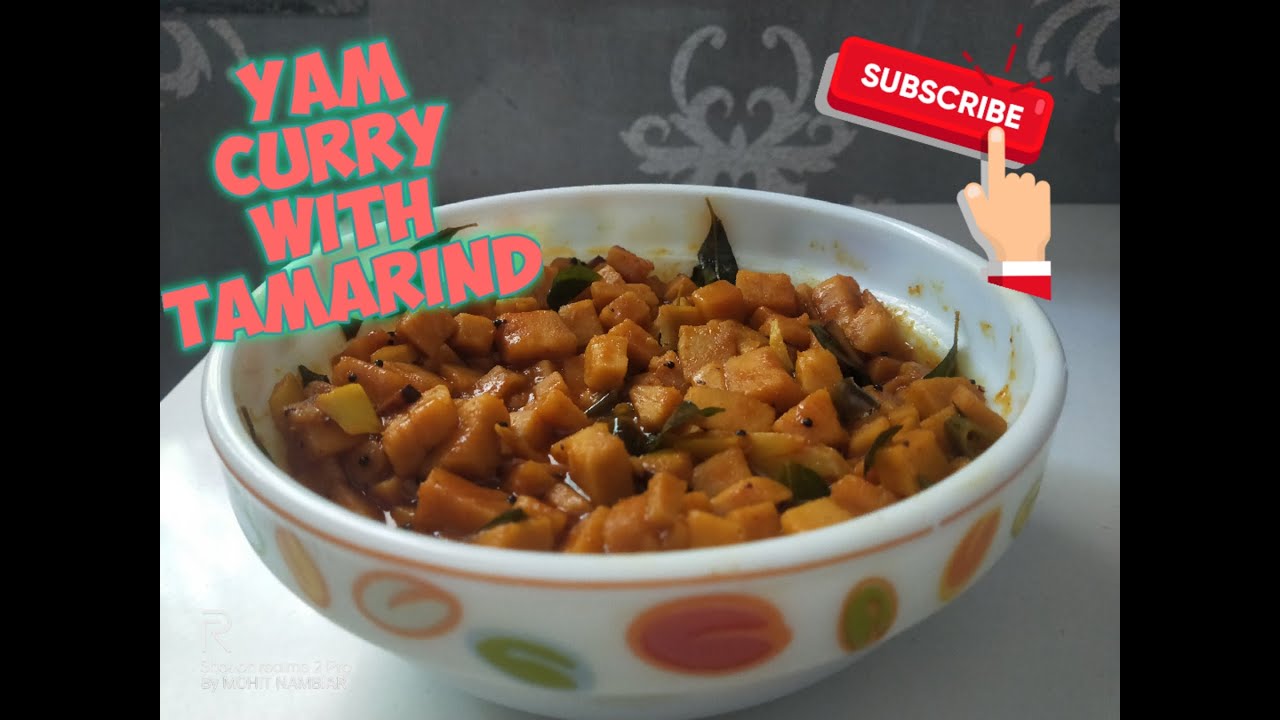 Yam curry with tamarind(chena curry) - YouTube