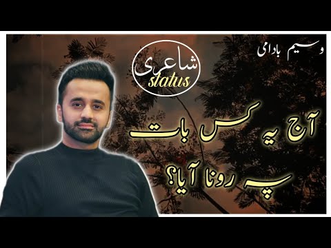 Kis Bat Pe Rona Aya | Waseem Badami New Poetry Status | Waseem Badami ...
