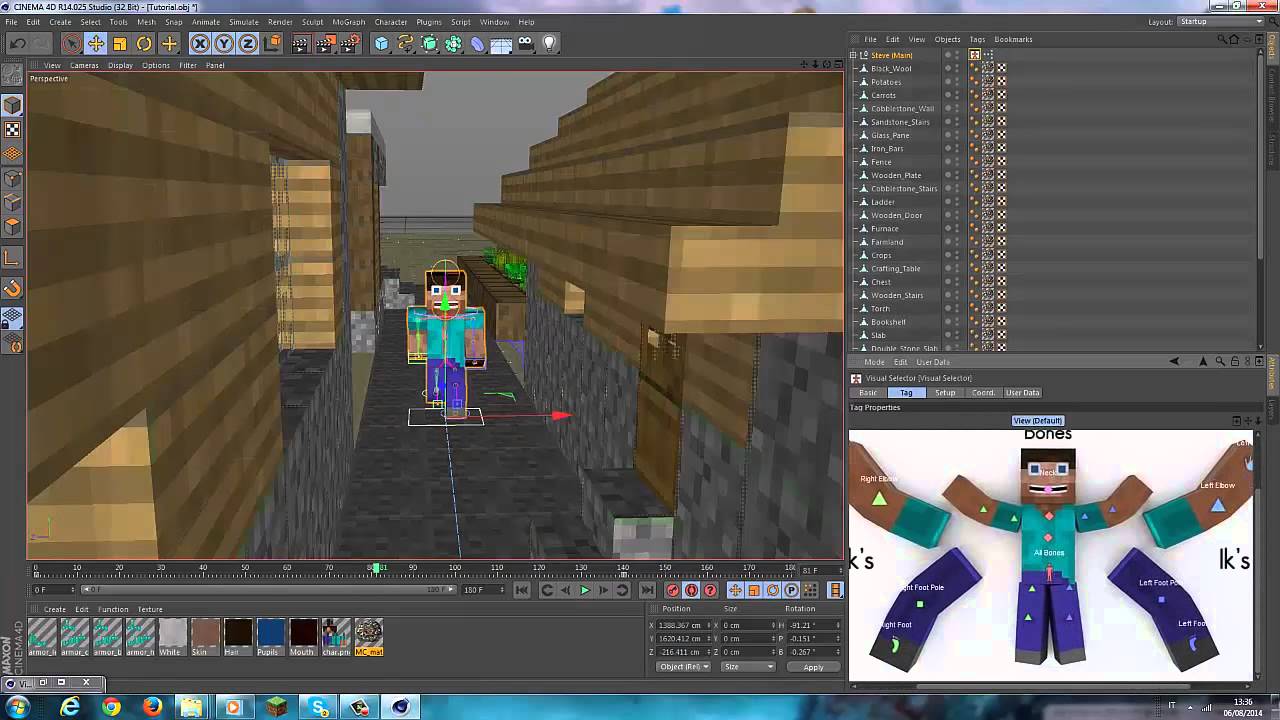 Cinema 4d Tutorial - Come creare un' aniazione base minecraft | Cinema ...