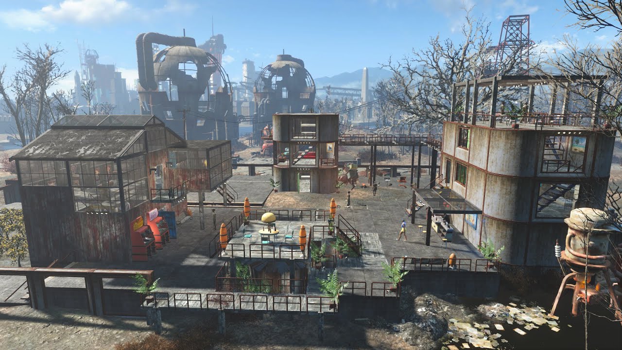 Fallout 4 - COUNTY CROSSING - Settlement build tour - NO MODS - YouTube