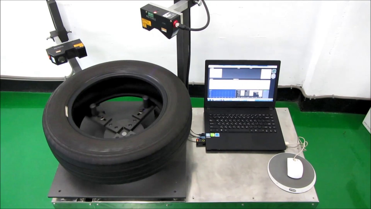 KEYENCE LJV7000 Tire OCR & Tread Record - YouTube