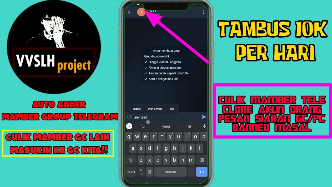 CARA MENAMBAH MAMBER GROUP TELEGRAM PAKAI USER BOT||Telegram adder ...