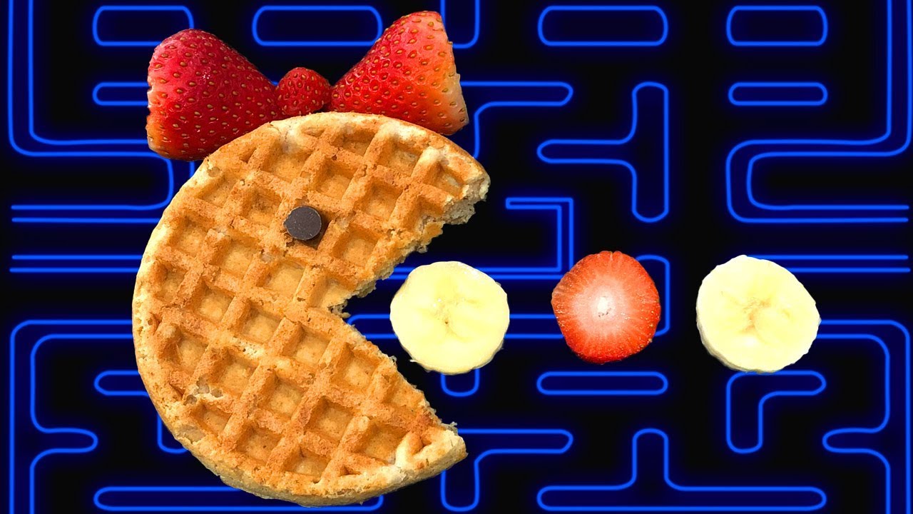 How To Make Pacman Waffle / SUPER EASY - YouTube