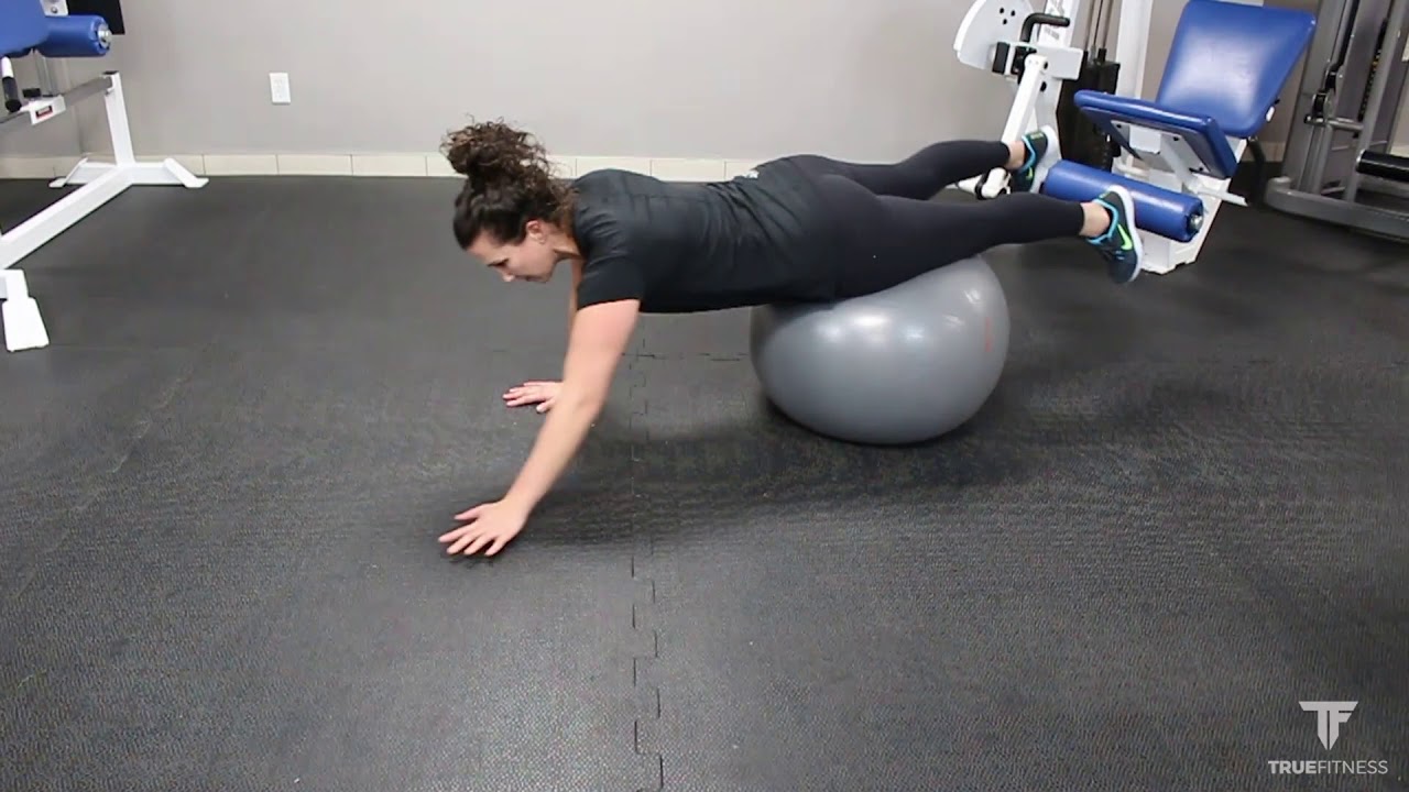 Stability Ball Walkout to Pushup - YouTube