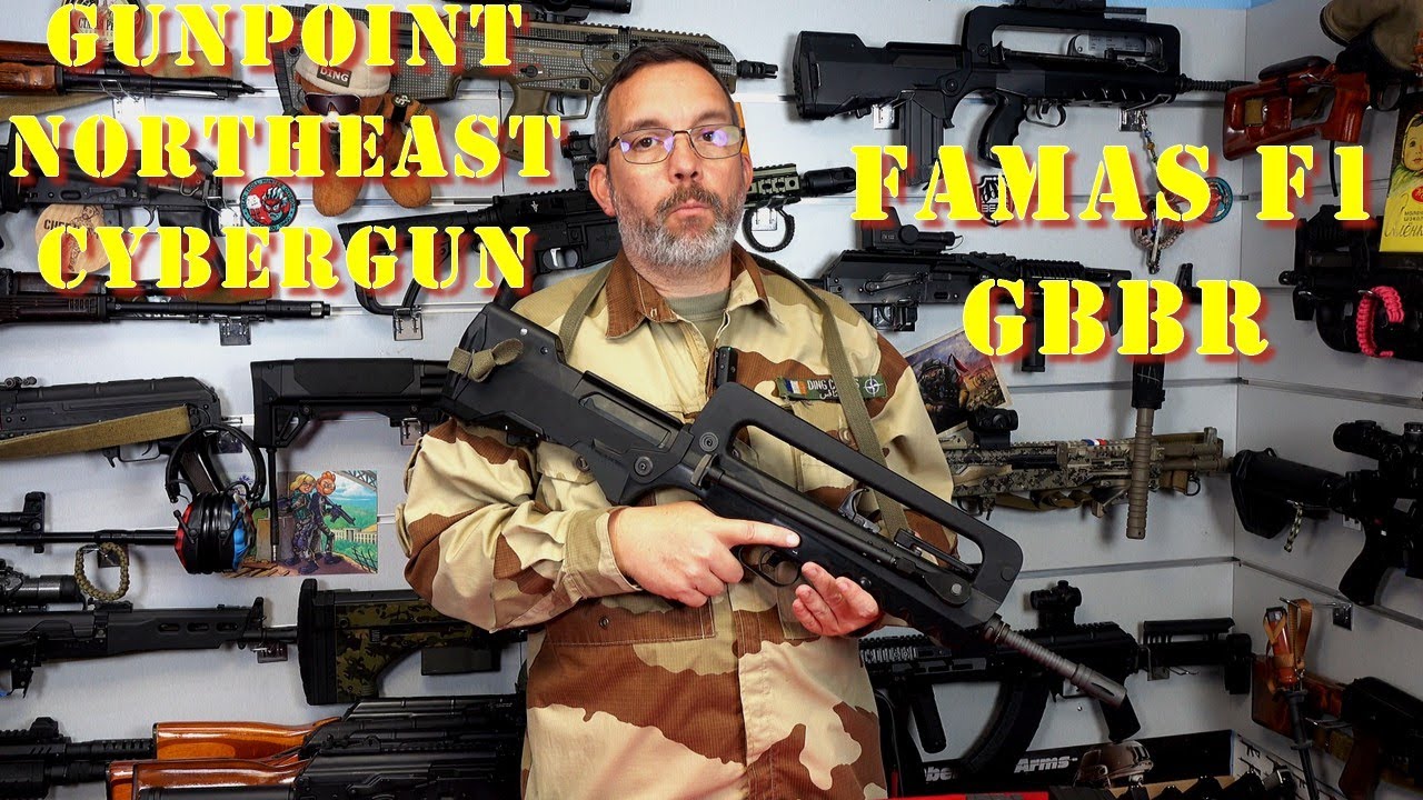 Airsoft - Gunpoint/Northeast/Cybergun - FAMAS F1 GBBR [French] - YouTube