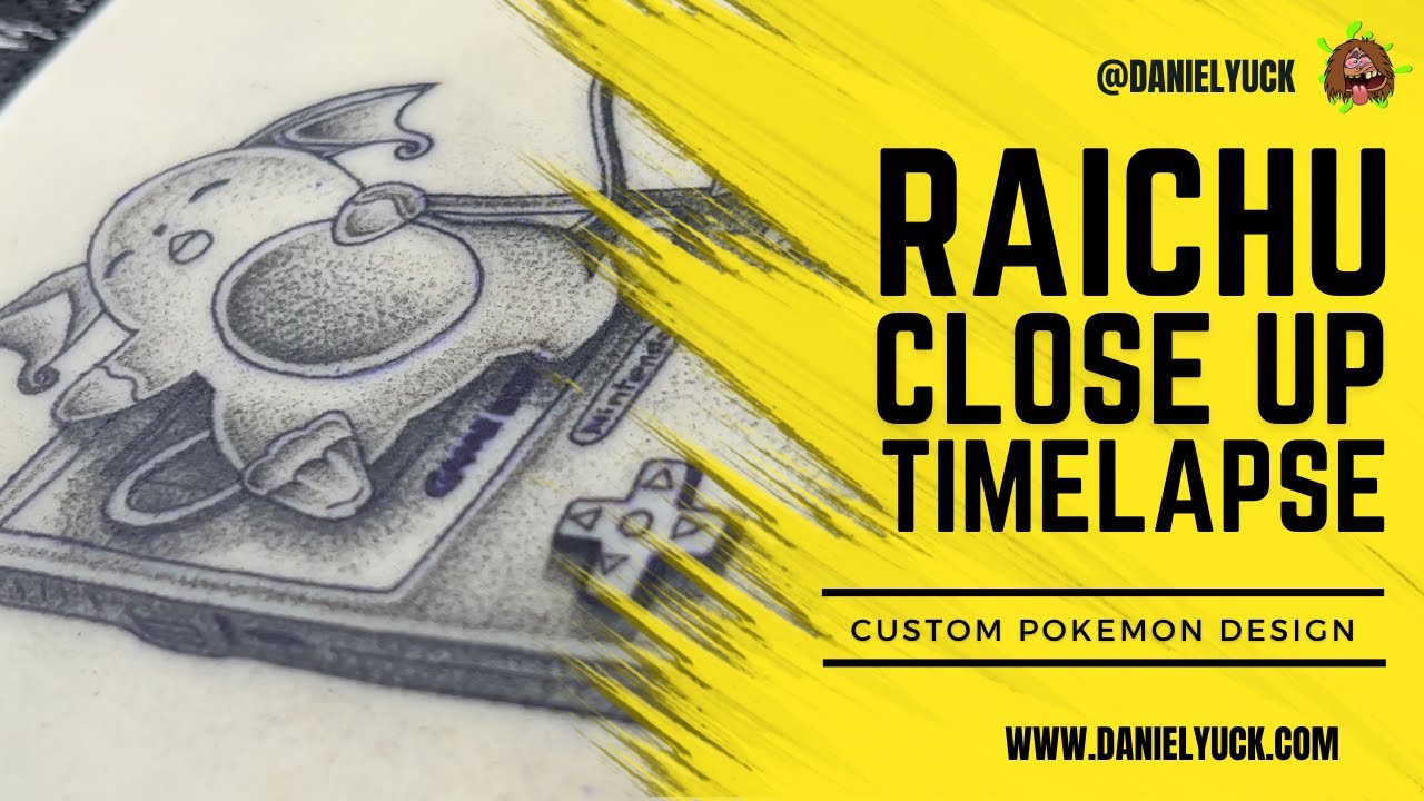 Raichu Pokémon Timelapse Tattoo - YouTube