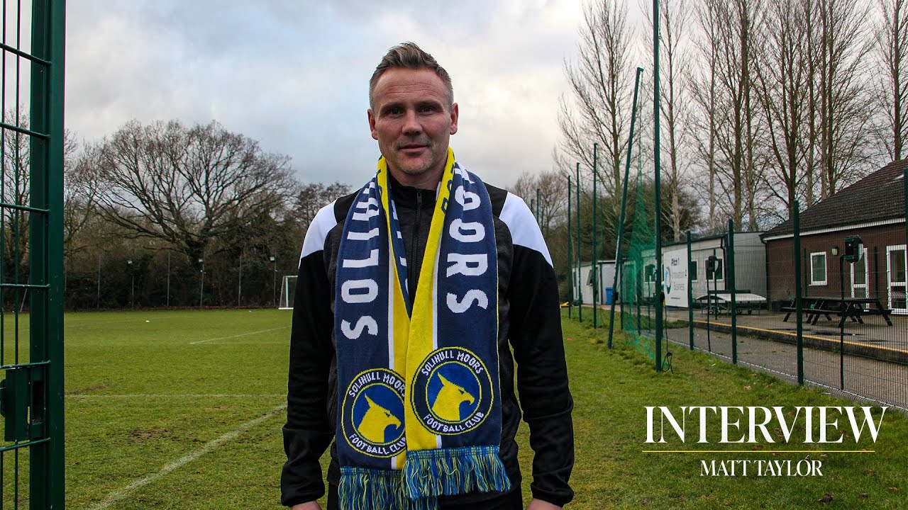 Matt Taylor's first interview as Head Coach of Solihull Moors - YouTube