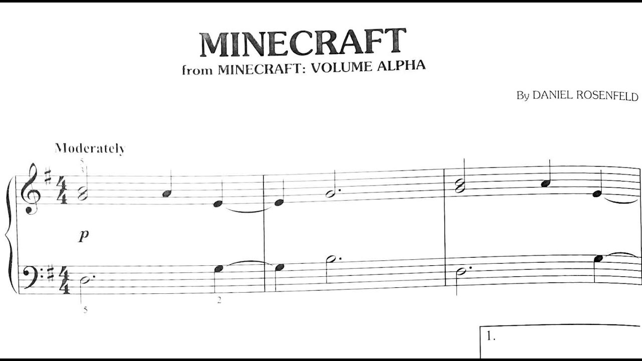 Daniel Rosenfeld - Minecraft - Minecraft Volume Beta Easy Piano - pg ...