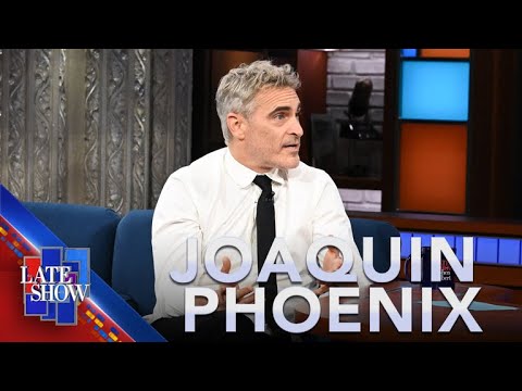 One Minute Of Silence With Joaquin Phoenix And Stephen Colbert
