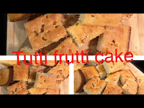 Bakery style tutti frutti cake recipe soft and spongy # delicious - YouTube