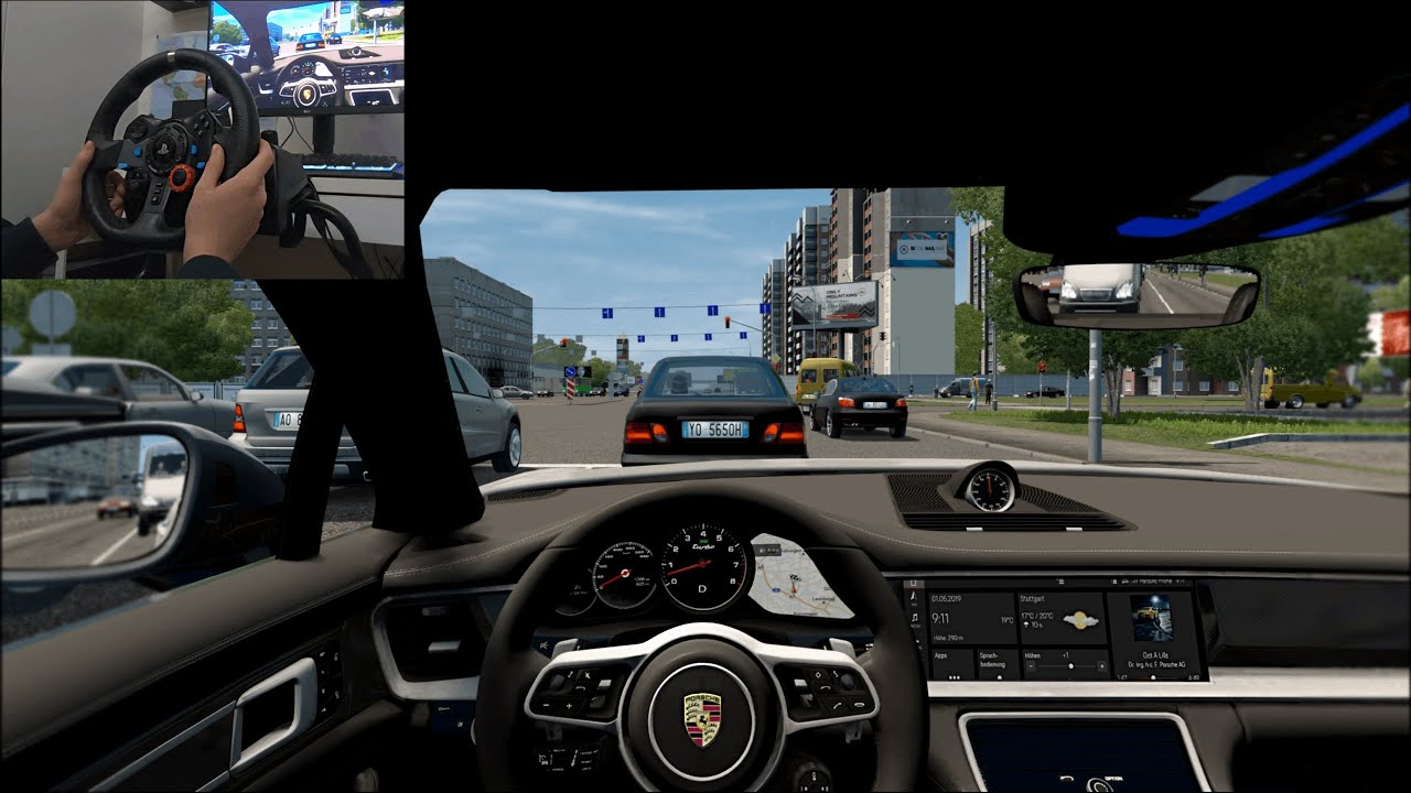 City Car Driving | Porsche Panamera Turbo | City Driving | Logitech G29 ...