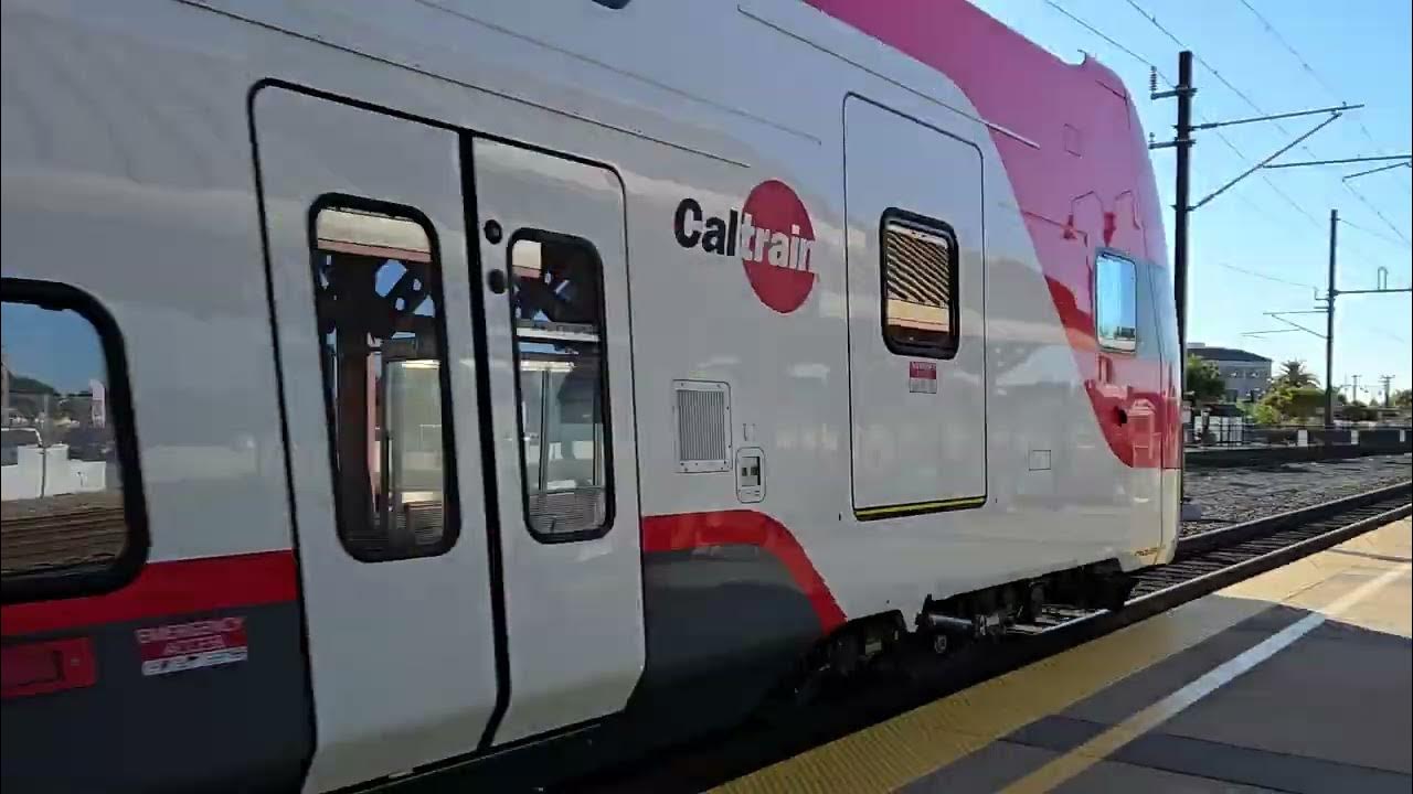 Caltrain Express #709 at Santa Clara Station with JPBX #323 and #324 EMU Trainset - YouTube